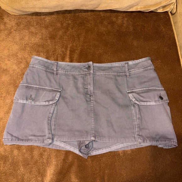 Garage | Skirts | Garage Gray Denim Mini Cargo Skort | Poshmark